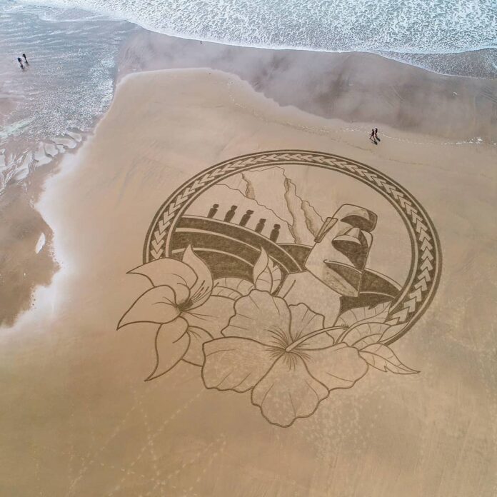 The ephemeral elegance of Jben Beach's large-scale sand drawings ...