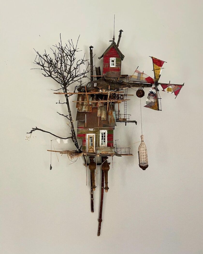 David Mansot: intricate miniature dioramas from salvage
