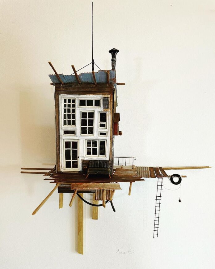 David Mansot: intricate miniature dioramas from salvage