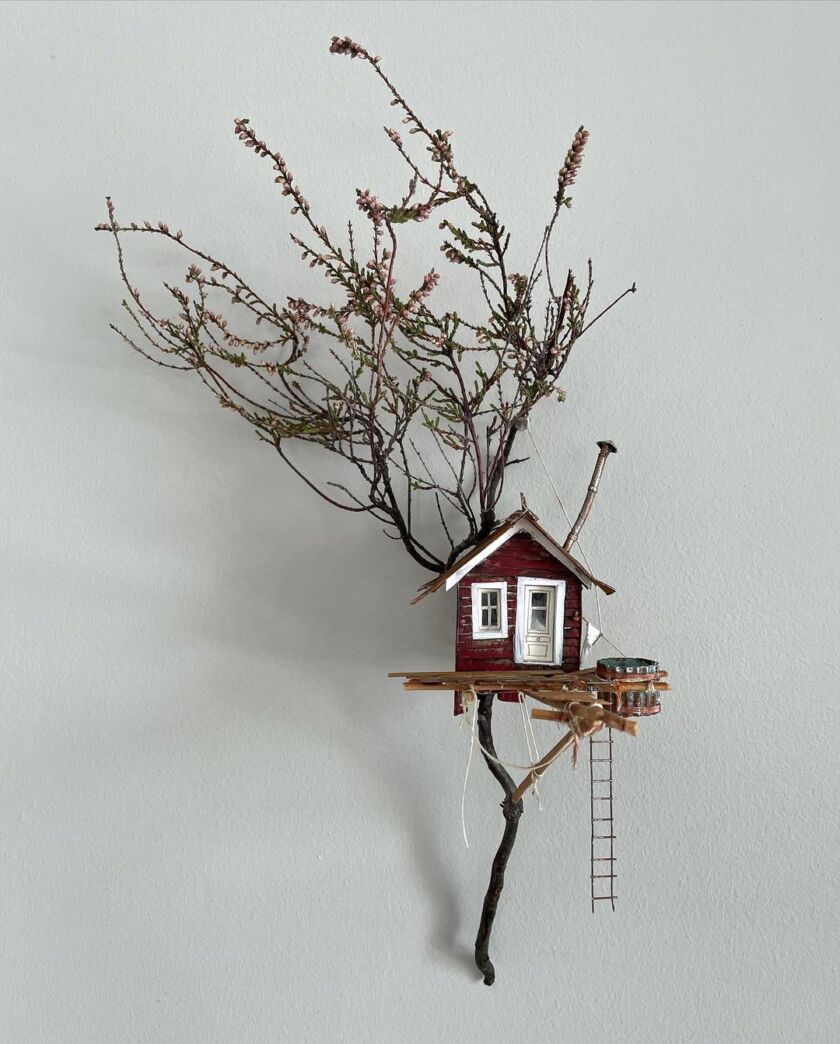 David Mansot: intricate miniature dioramas from salvage