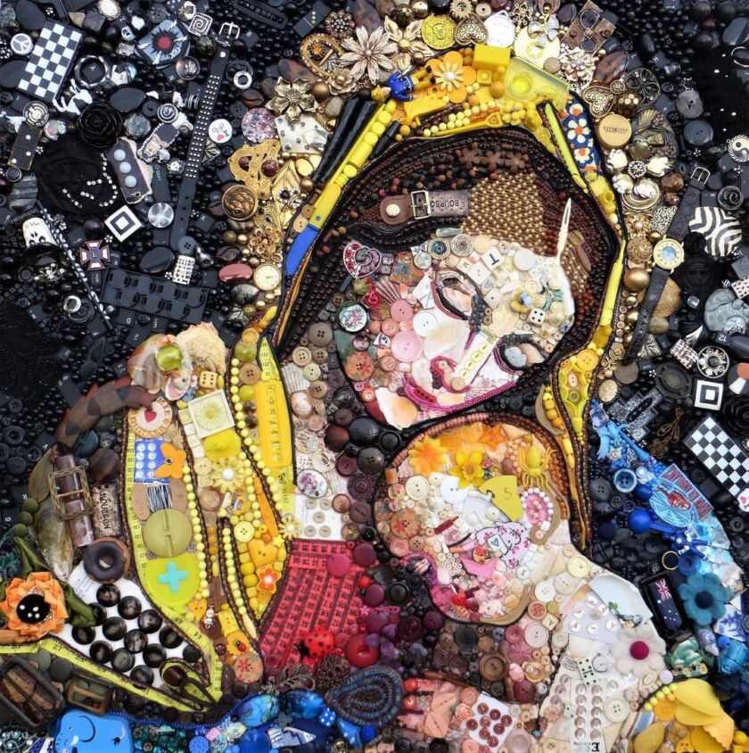 Jane Perkins: pop culture portrait assemblage art