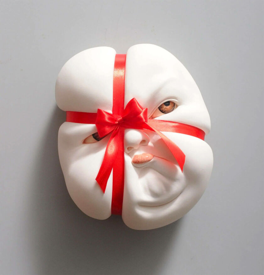 Johnson Tsang: distorted baby face ceramic sculptures