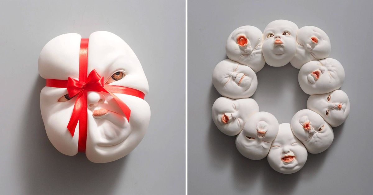 Distorted baby faces: surreal and disturbing ceramic sculptures by ...