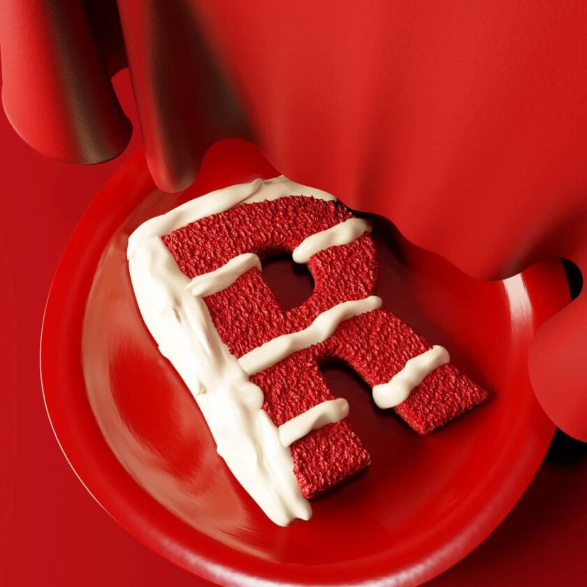 Ben Chelouche: food-based 3D typographic alphabet illustrations