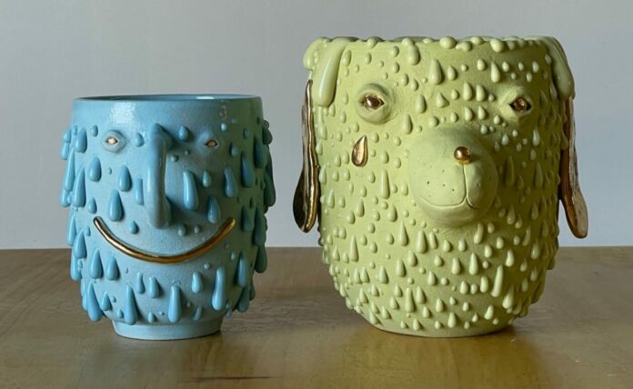 Philip Kupferschmidt: gloopy drip ceramic creature art