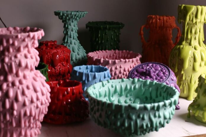 Philip Kupferschmidt: gloopy drip ceramic creature art