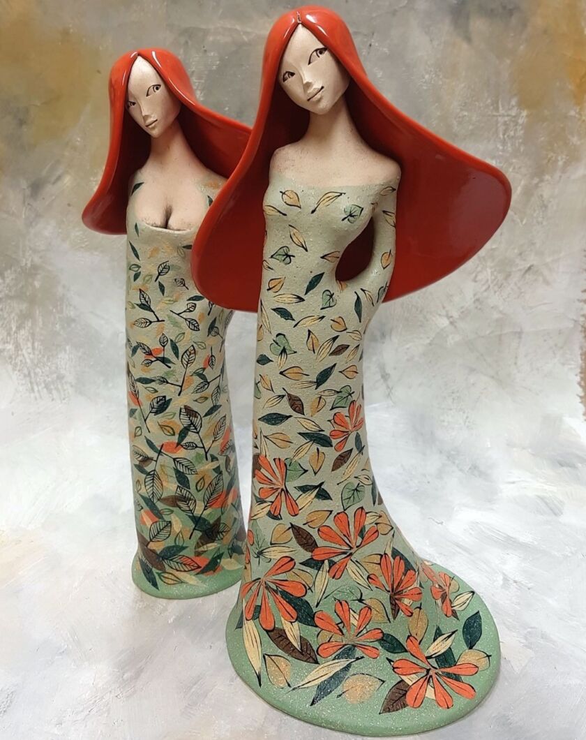 Katerina B: gorgeous elegant female clay sculptures