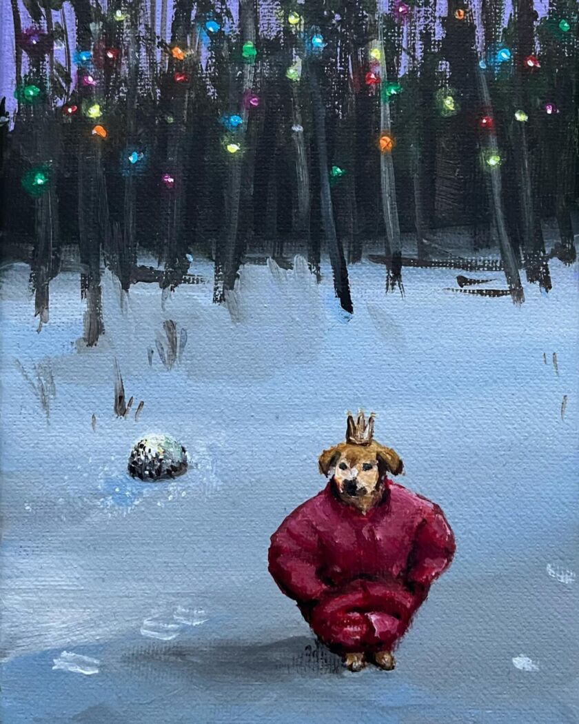Mars Black: funny absurdist small everyday paintings