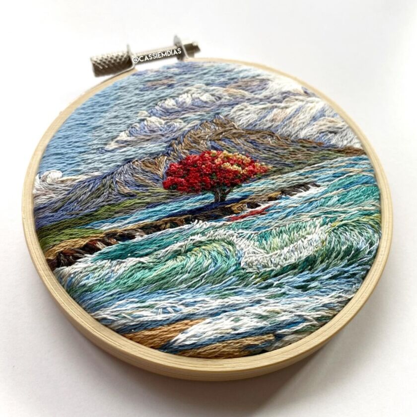 Cassandra Dias: impressionistic nature embroidery