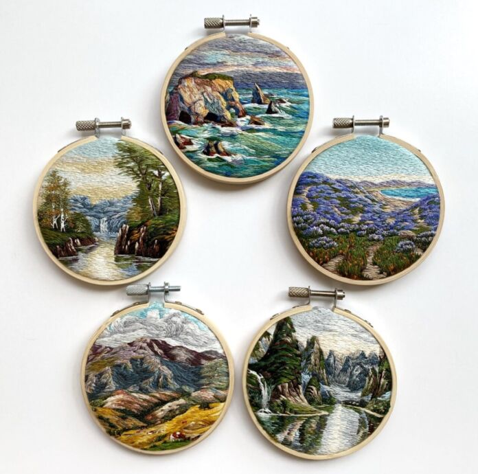 Cassandra Dias: impressionistic nature embroidery