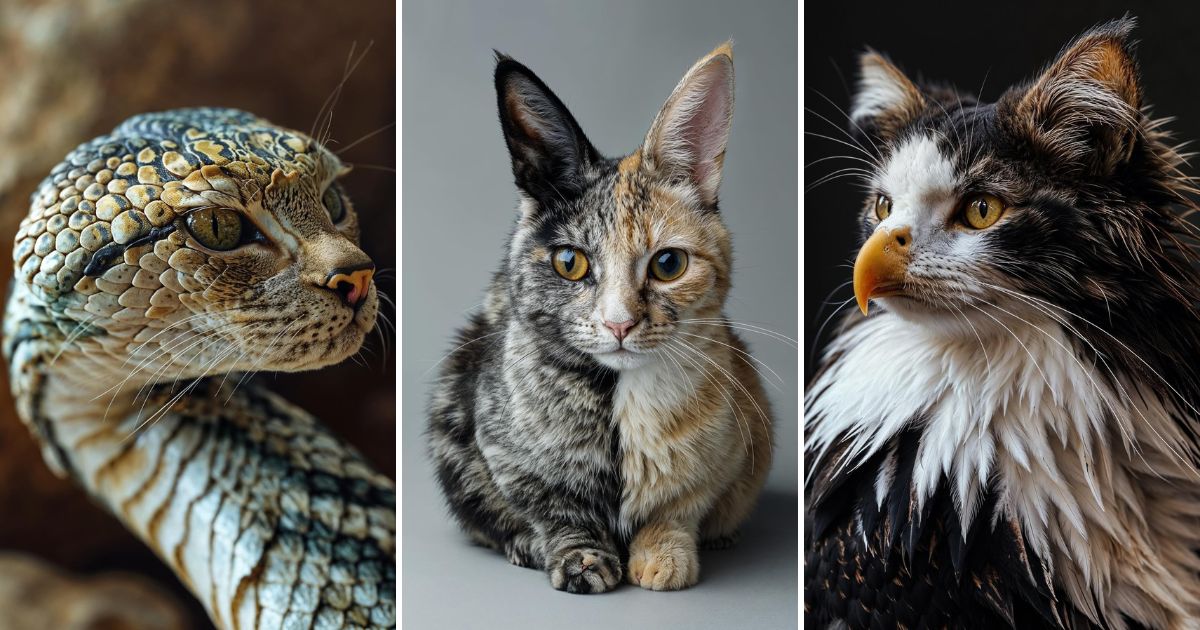Cat Chimeras: fantastic AI-generated feline hybrid creatures by Joann — Visualflood Magazine