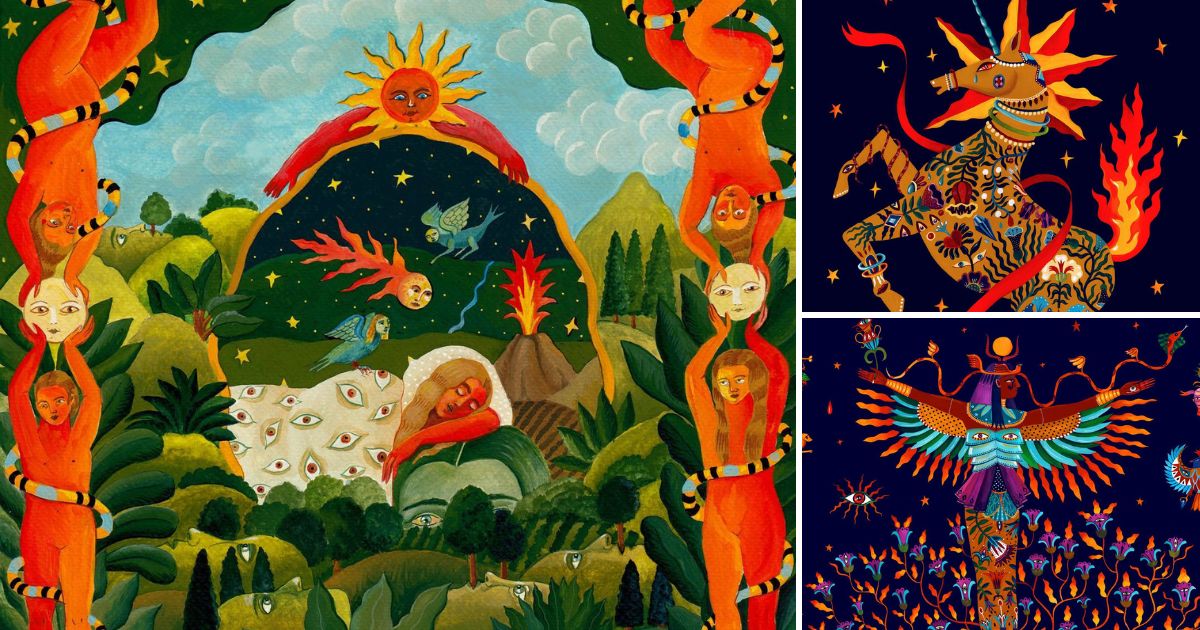 AITCH: vibrant journey medieval-like illustrations