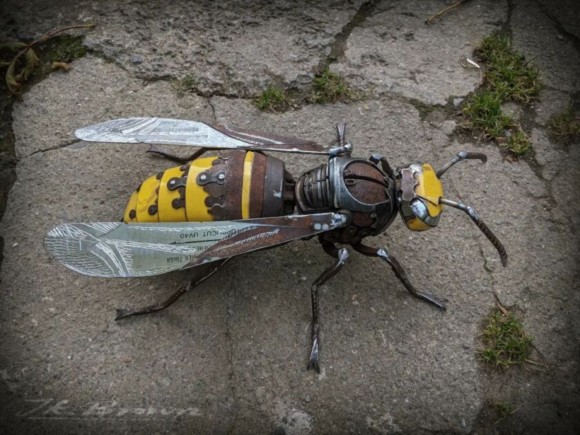 JK Brown: amazingly precise animal scrap metal sculptures