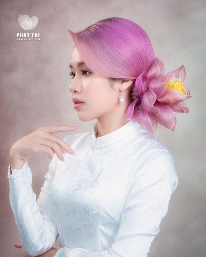 Where hair meets haute couture: the allure of Nguyen Phat Tri's floral updos — Visualflood Magazine