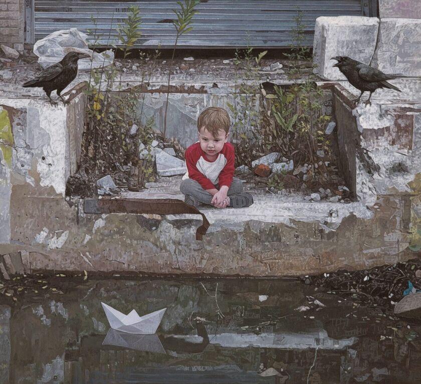 Children and Animals: fascinating and poetic hyper-realistic paintings ...