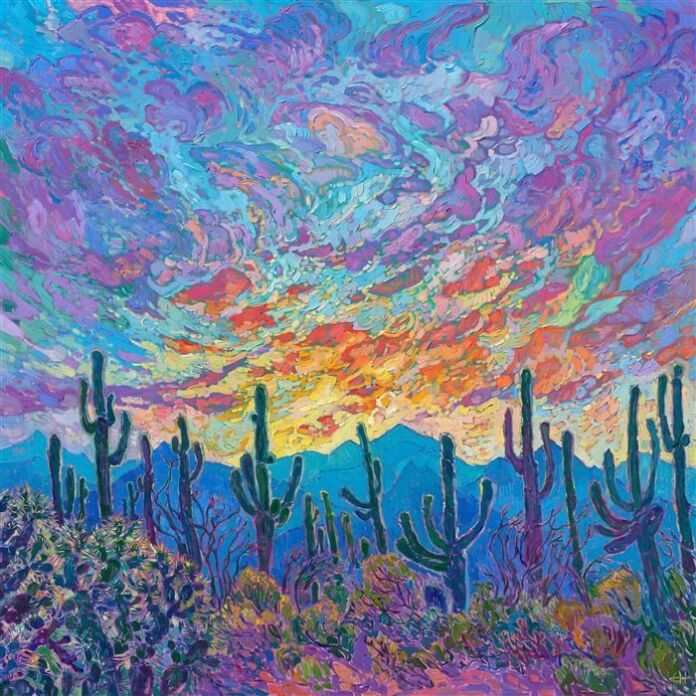 Explosions of colors: vibrant nature landscape paintings by Erin Hanson ...