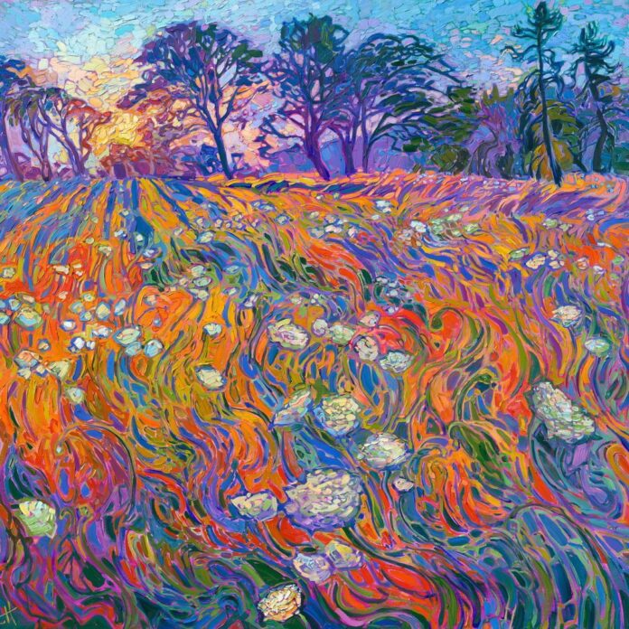 Explosions of colors: vibrant nature landscape paintings by Erin Hanson ...