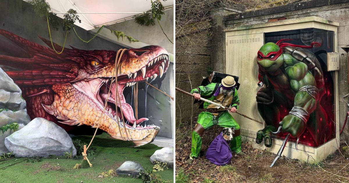 Transformative street art: Scaf's incredible 3D murals bring life to ...