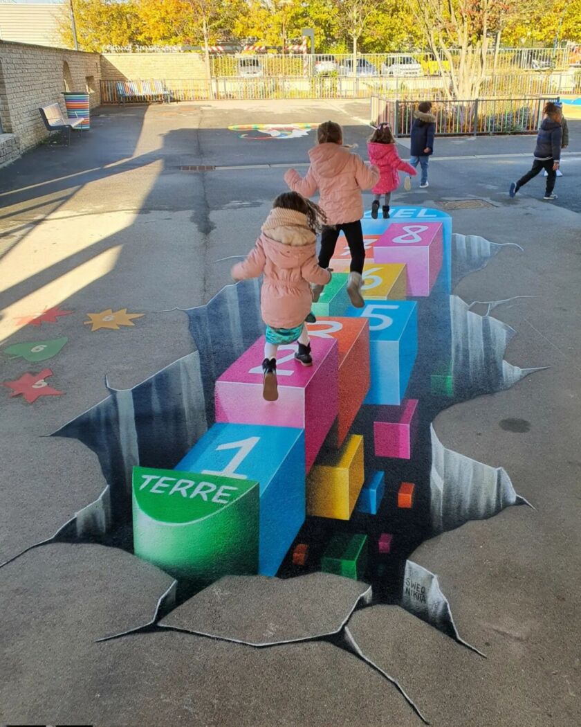 When walls and pavements come alive: impressive graffiti with 3D optical illusion by Sebastien ...