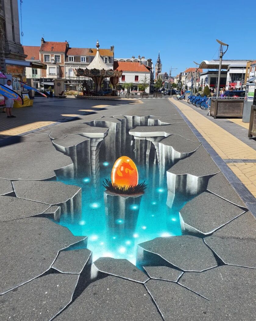 When walls and pavements come alive: impressive graffiti with 3D optical illusion by Sebastien ...