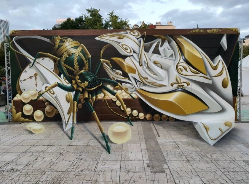 Sebastien Sweo and Nikita: 3D optical illusion graffiti