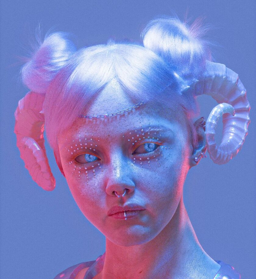 Brellias: lush 3D digital otherworldly being illustrations