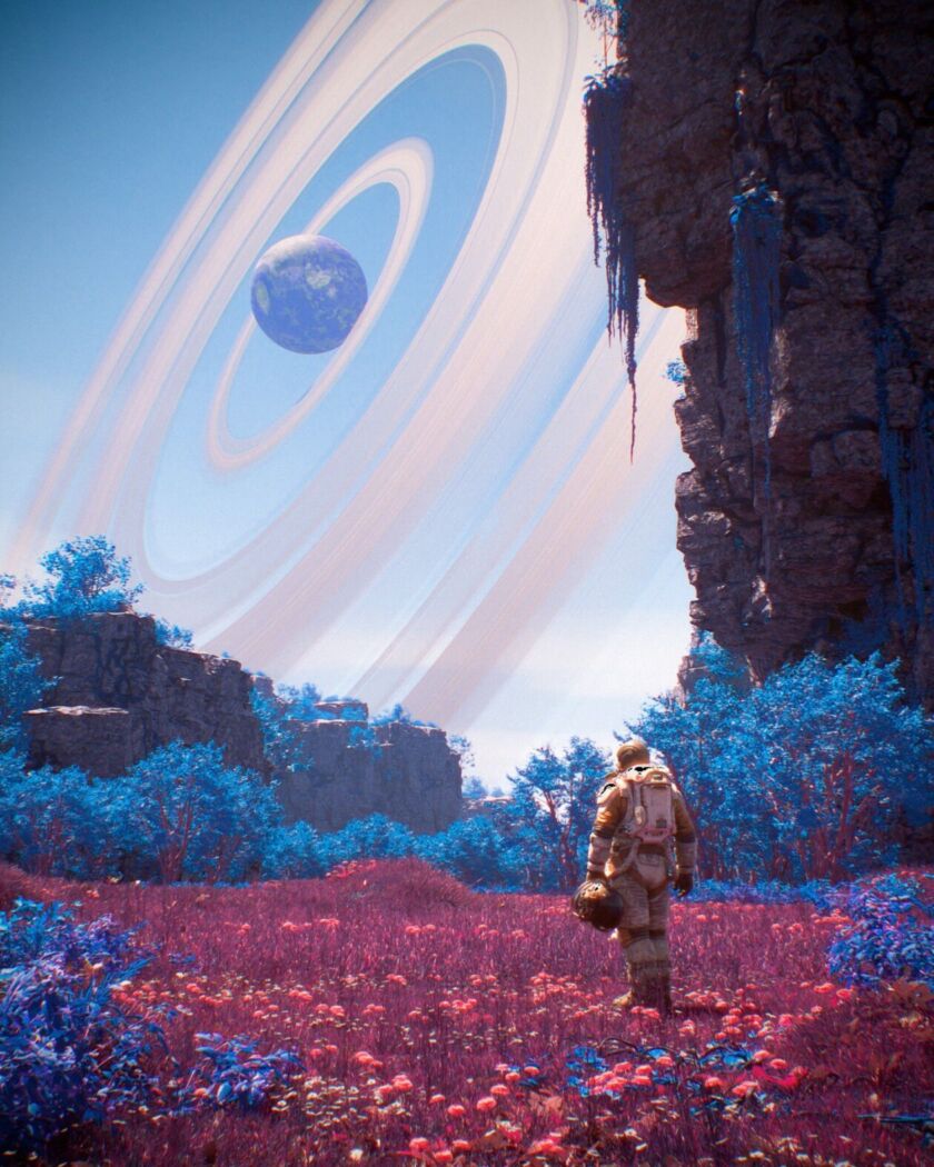 Brellias: lush 3D digital otherworldly being illustrations