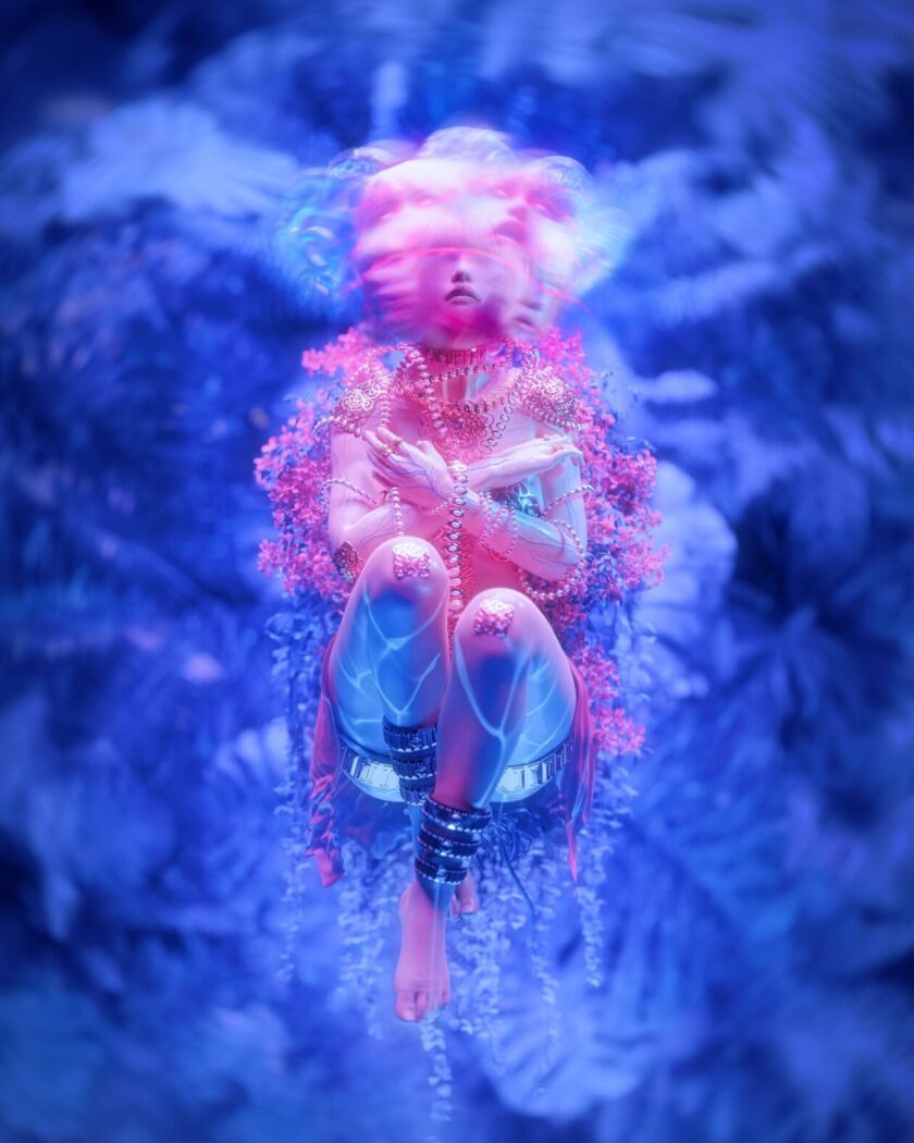 Brellias: lush 3D digital otherworldly being illustrations