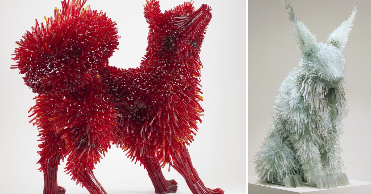 Shattered glass animal sculptures by Polish artist Marta Klonowska ...
