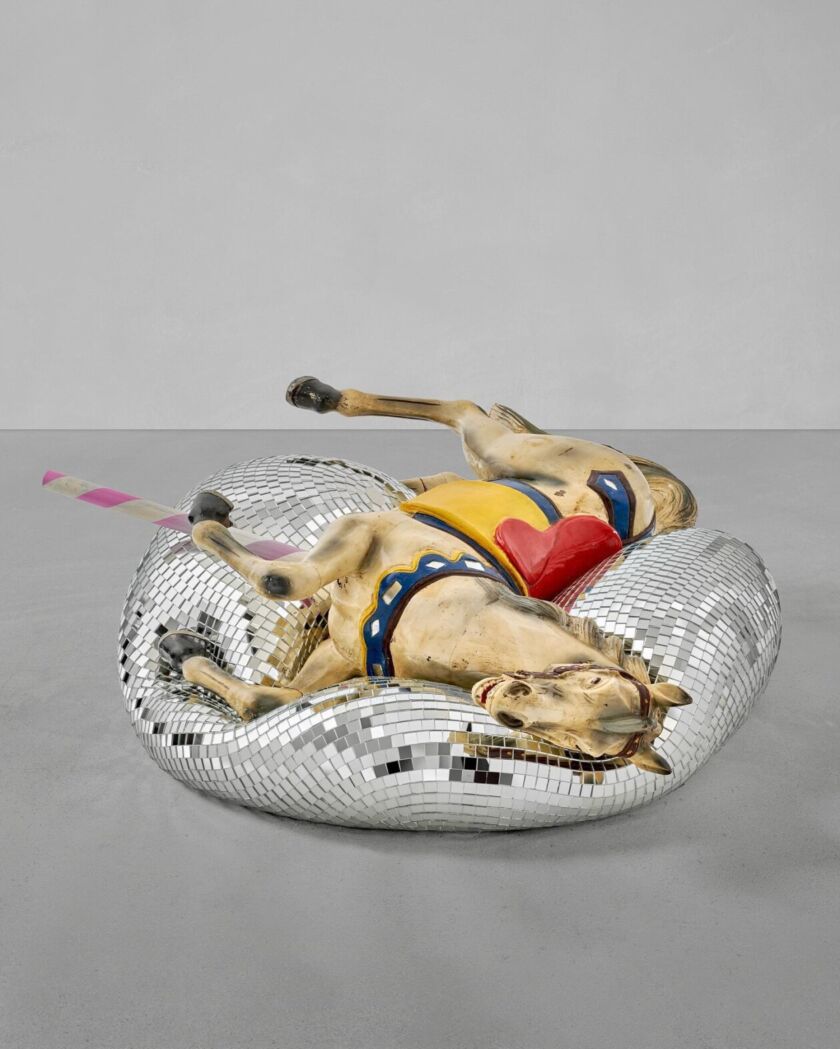 Rotganzen Studio: melted mirror disco ball sculptures