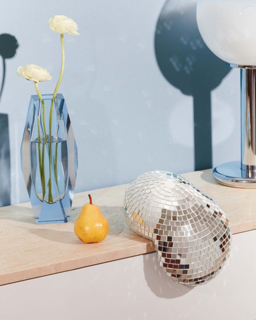 Rotganzen Studio: melted mirror disco ball sculptures