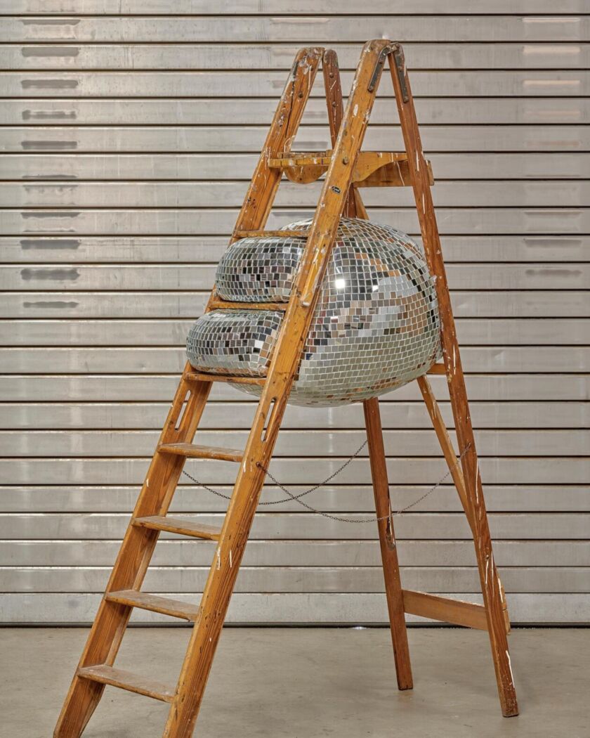 Rotganzen Studio: melted mirror disco ball sculptures