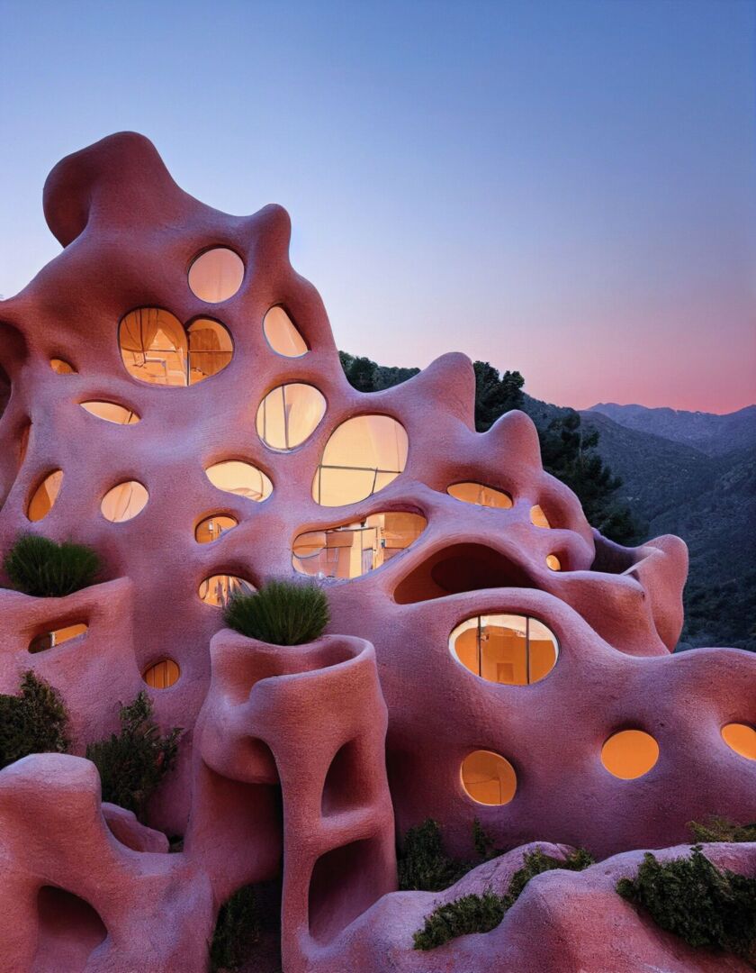 Ariadna Gimenez: cave-like AI-generated architecture art