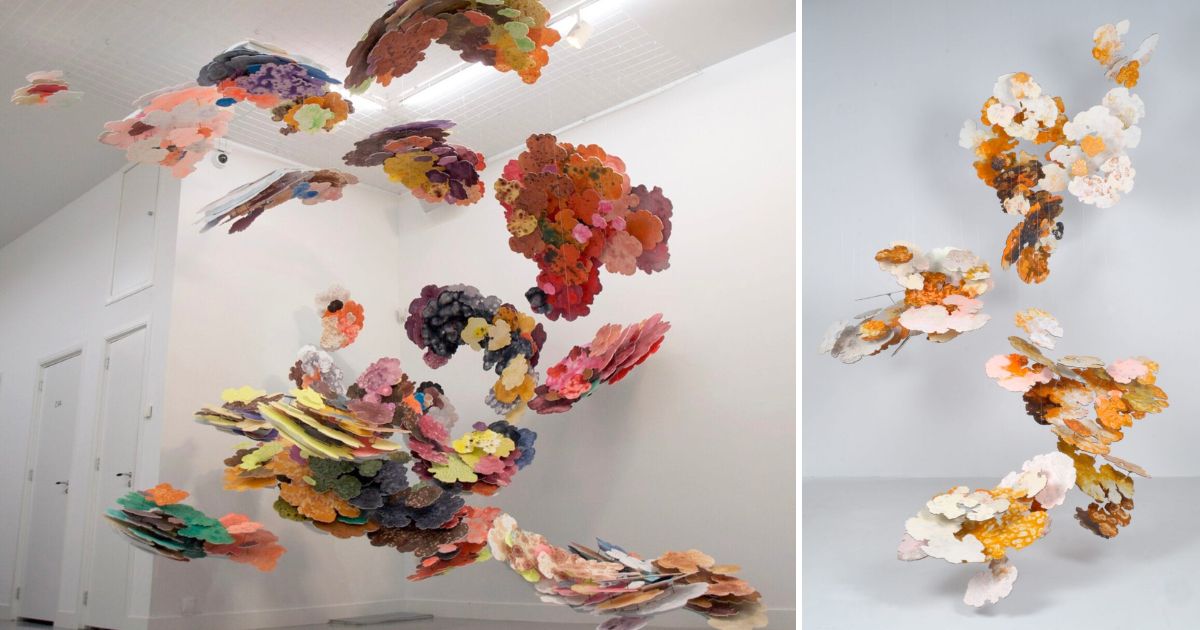 Joris Kuipers: cloud-like suspended ceiling garden art