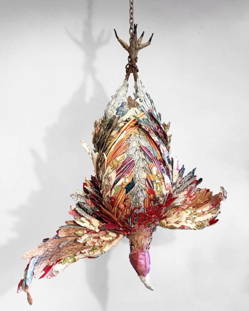 Thought-provoking textile sculptures made from discarded fabrics by ...