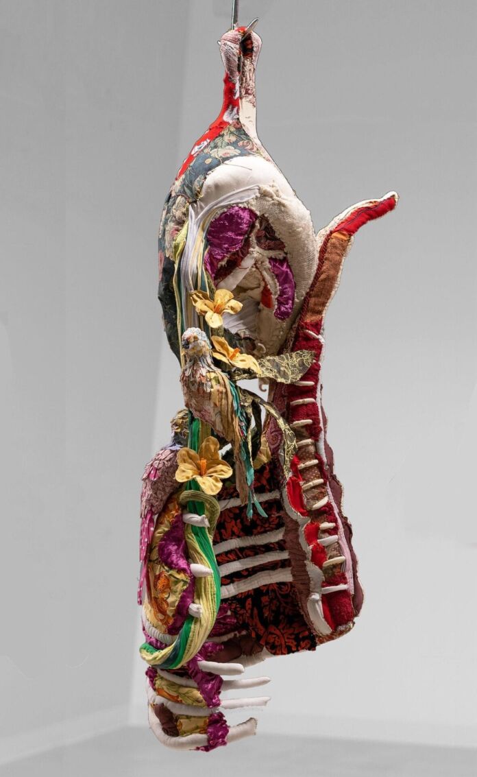Thought-provoking textile sculptures made from discarded fabrics by ...