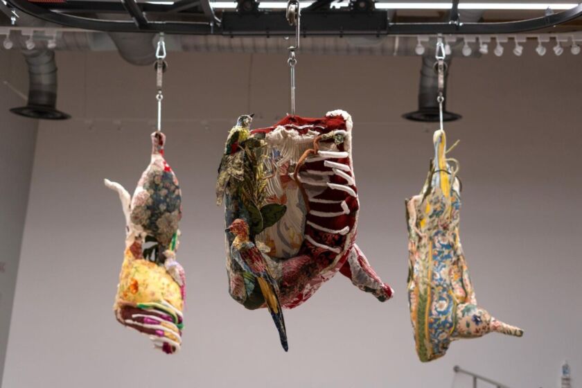 Thought-provoking textile sculptures made from discarded fabrics by ...