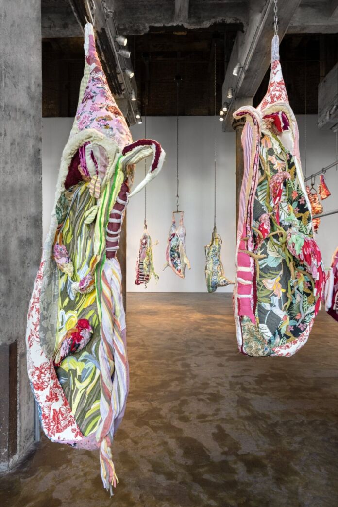 Thought-provoking textile sculptures made from discarded fabrics by ...