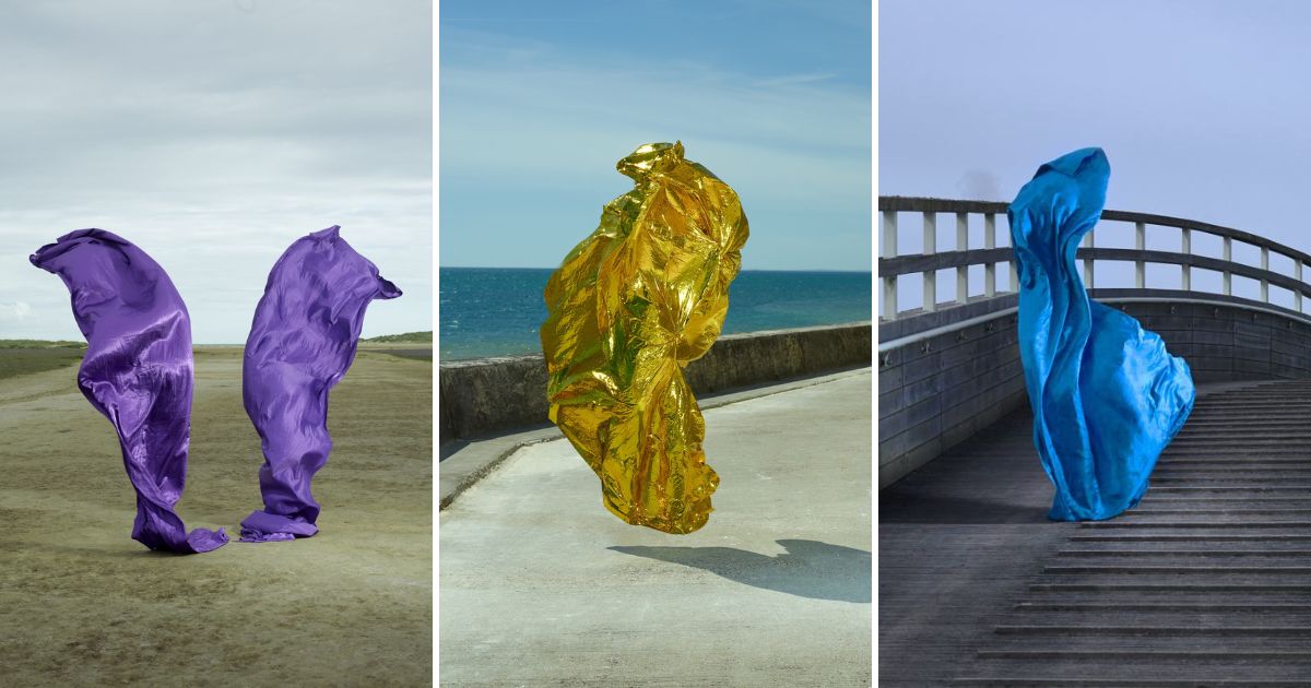 Transient Sculptures: a mesmerizing abstract photography series of sculptural flying fabrics by ...