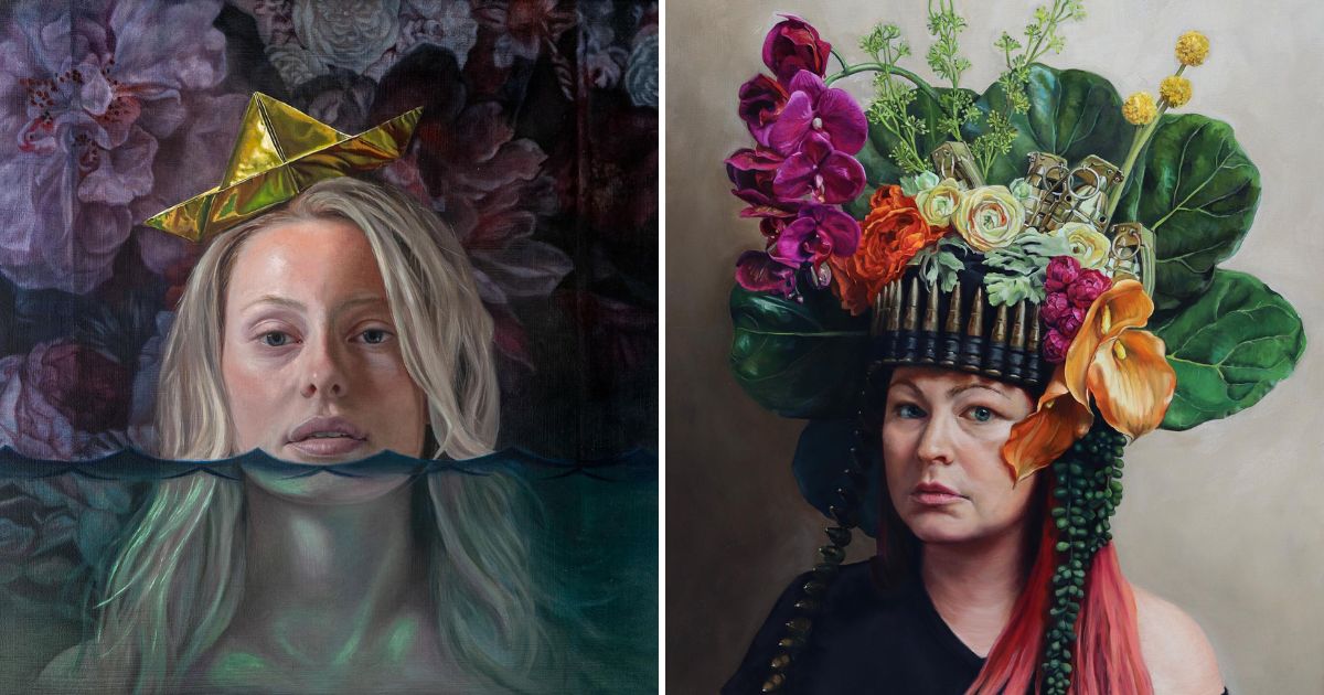 Hilary Swingle: hyper-realistic female portrait paintings