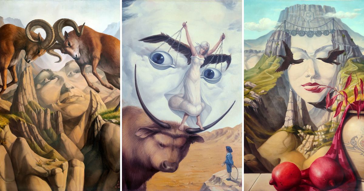 Artush Voskanyan: surreal figurative portrait paintings