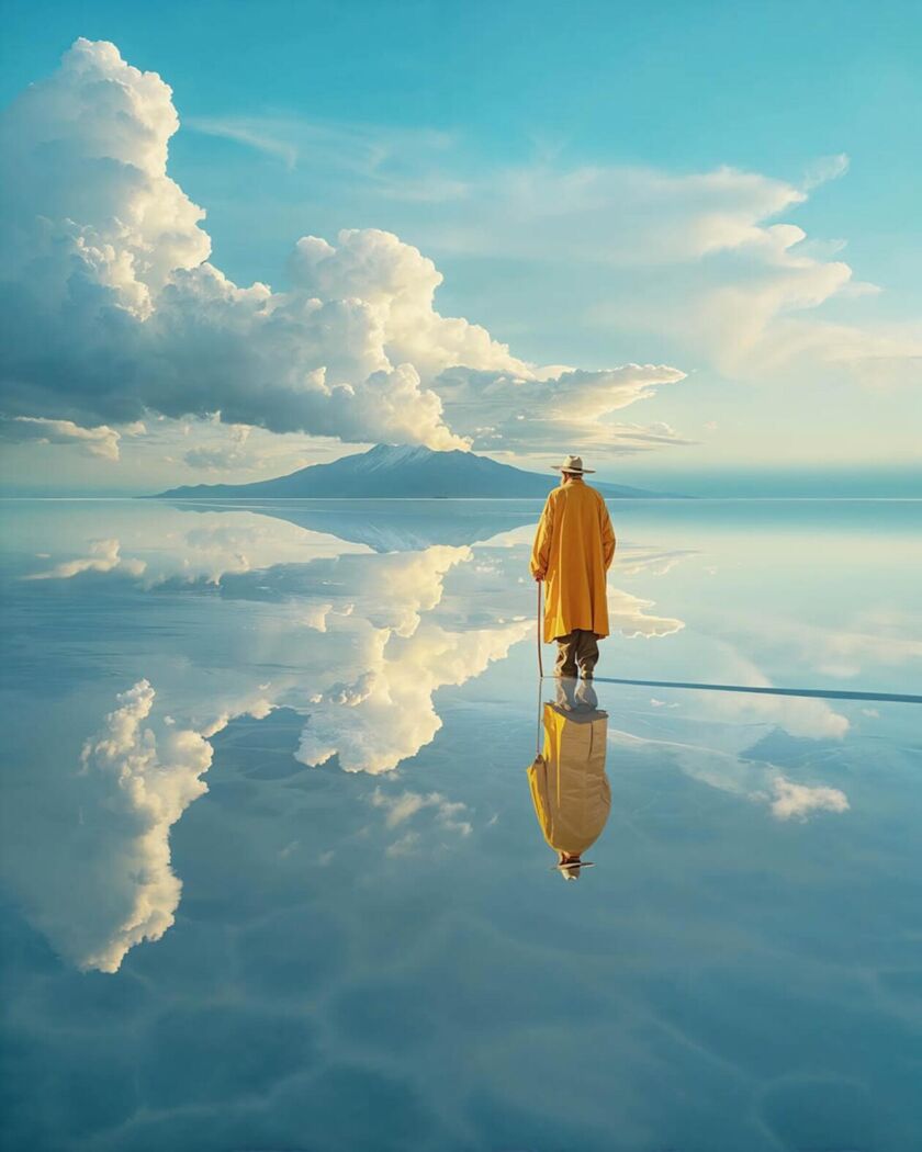 Salt: an ethereal AI-generated picture series inspired by Salar de Uyuni, imagined by Jonas ...