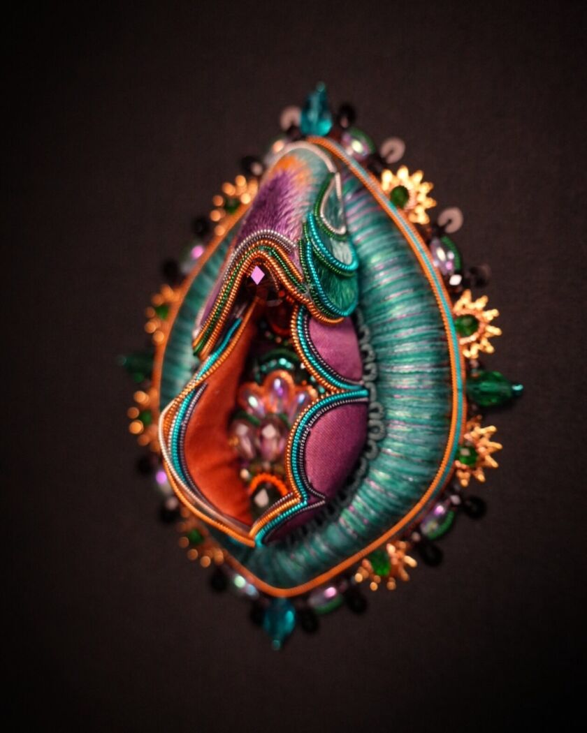 Studio Over and Out: intricate beaded embroidery sculptures