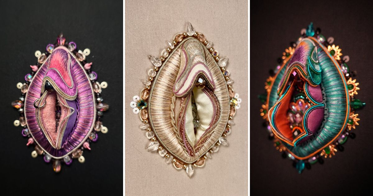 Studio Over and Out: intricate beaded embroidery sculptures