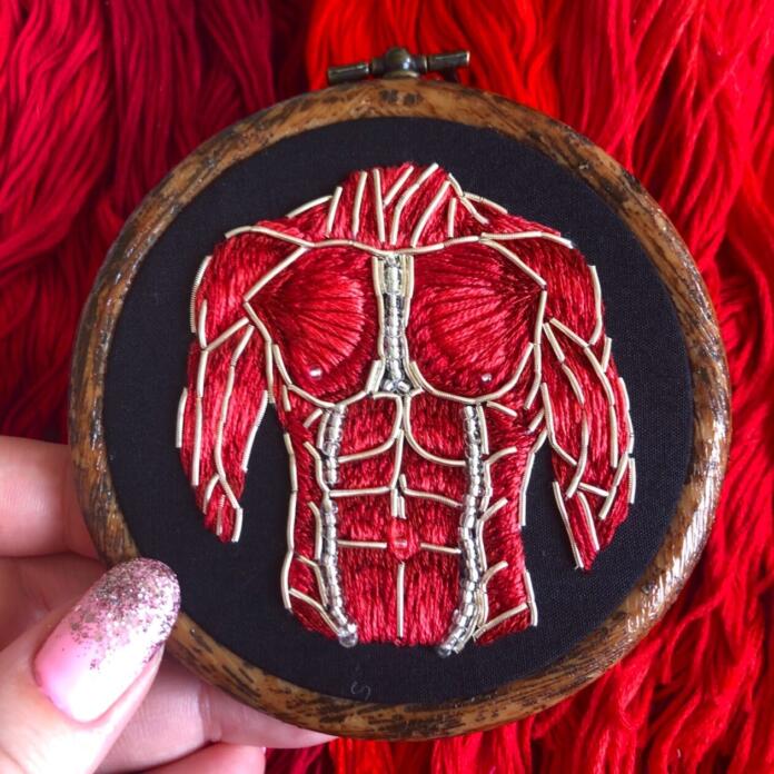 Amber Griffiths: precise anatomical embroidery