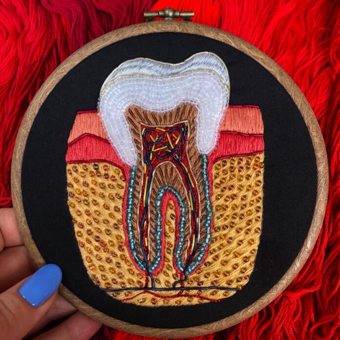 Amber Griffiths: precise anatomical embroidery
