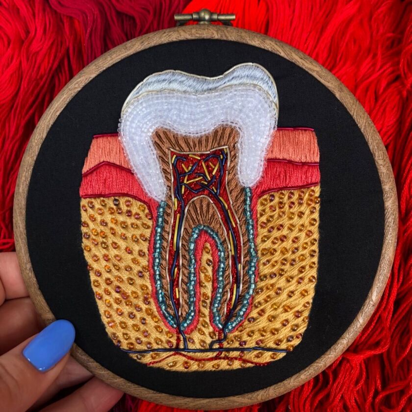 Amber Griffiths: precise anatomical embroidery