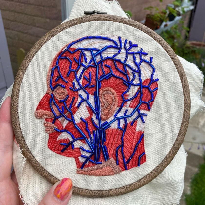 Amber Griffiths: precise anatomical embroidery