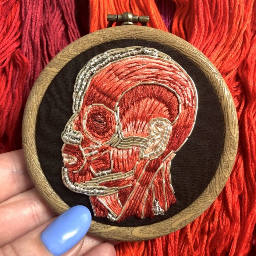 Amber Griffiths: precise anatomical embroidery