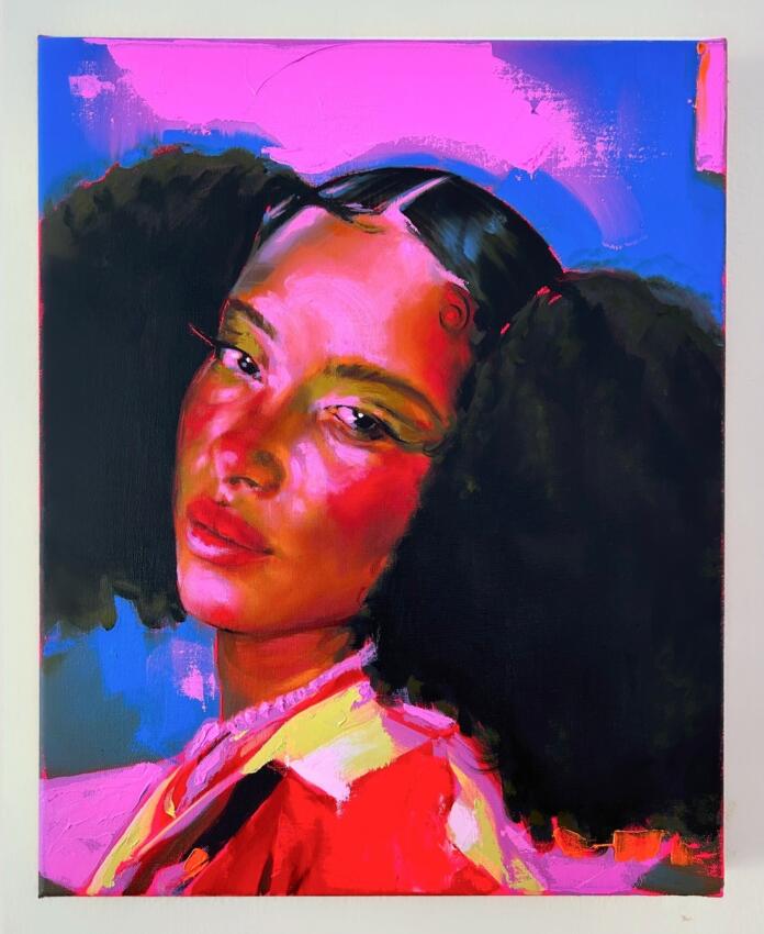 Maria Guimarães: elegant female portrait paintings
